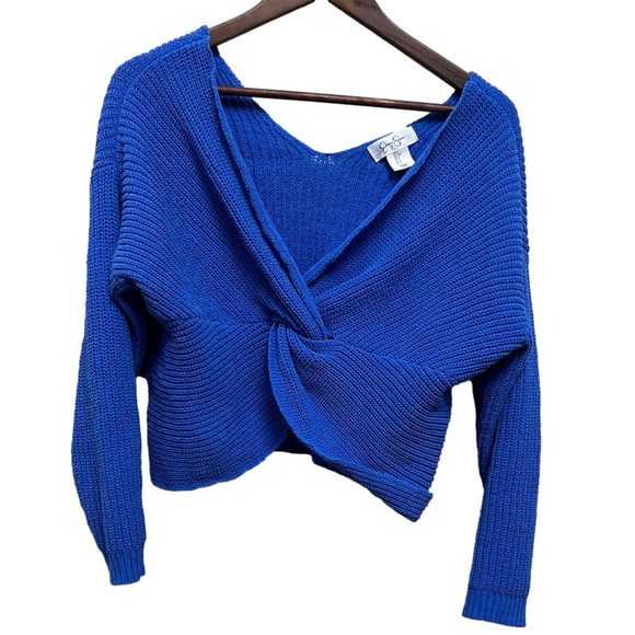 Jessica Simpson | Sweaters | 525 Sale Jessica Simpson Blue Knit Cropped ...